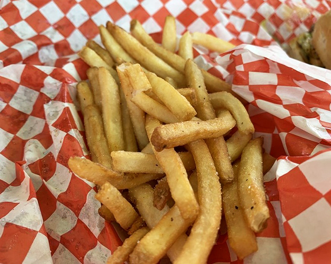 Perfectly seasoned fries that understand their assignment: be crispy on the outside, fluffy on the inside.
