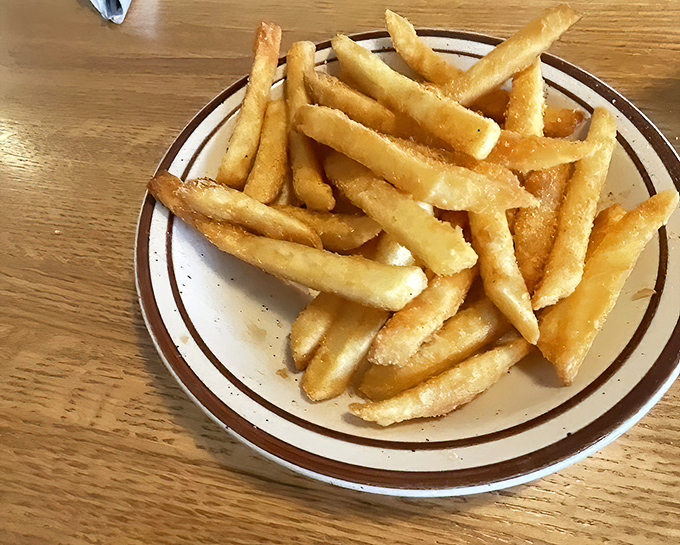 French fries that achieve the golden ratio of crispy exterior to fluffy interior. Simple? Yes. But simplicity executed flawlessly is culinary art.