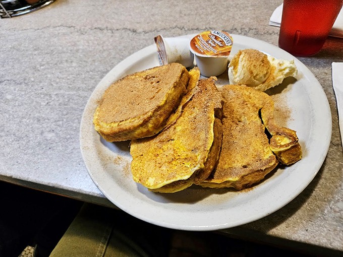 French toast that would make a Parisian jealous. Golden, custardy, and dusted with cinnamon &ndash; breakfast doesn't get more comforting than this.