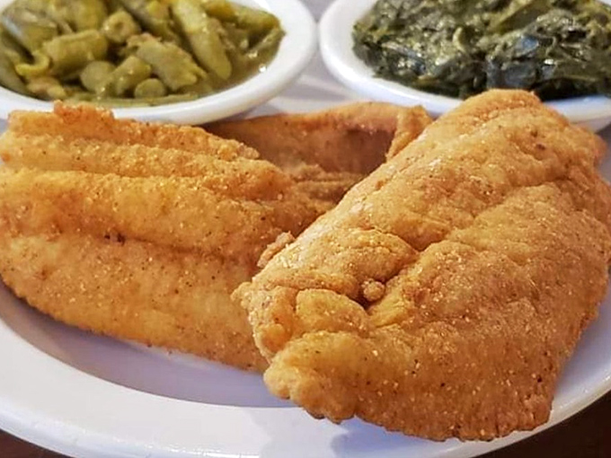 Crispy catfish that would make a fisherman weep with joy. The golden crust shatters to reveal tender white fish beneath.