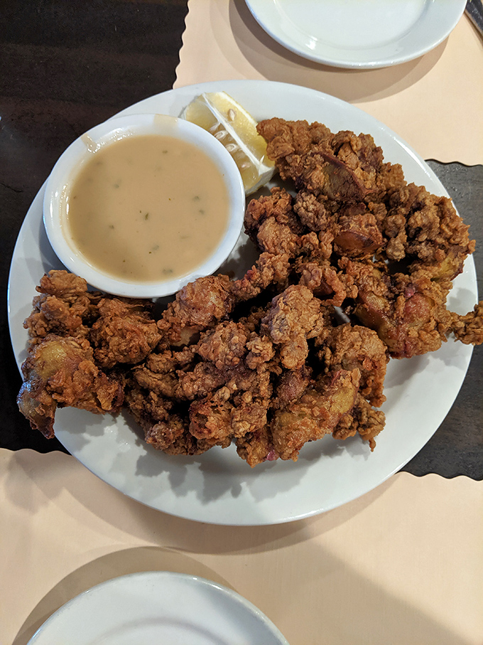 Crispy fried chicken livers&mdash;that delicacy your grandparents raved about&mdash;prove the old-timers were right all along. Dip them in that creamy sauce for maximum effect.