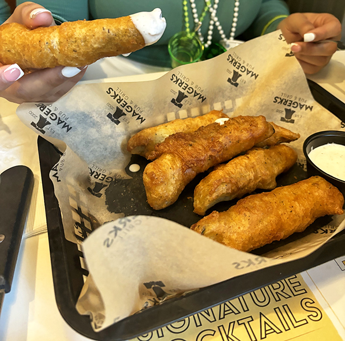 Golden-fried pickle spears with a side of cool ranch—the perfect opening act before the cheesesteak main event steals the show.