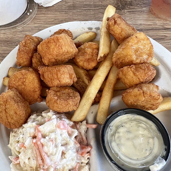 Crispy on the outside, tender on the inside—these fried scallops with homemade tartar sauce are the ocean's gift to your taste buds.