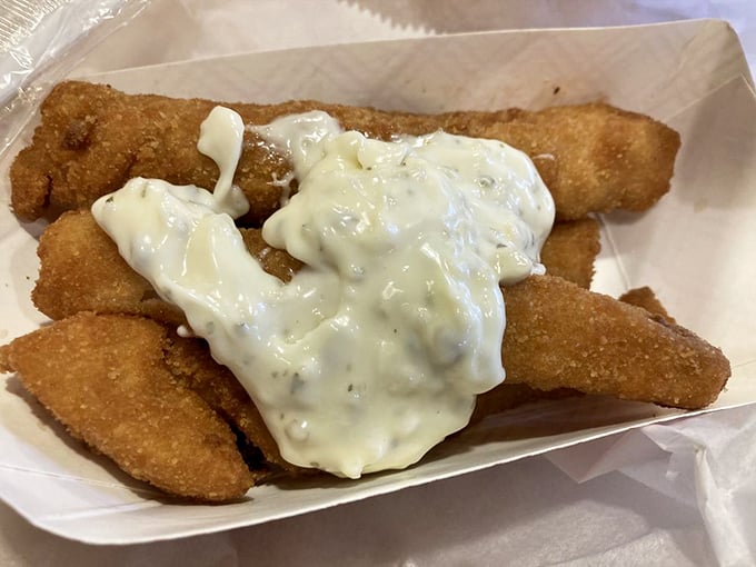 These golden-fried fish fingers make Captain Birds Eye look like an amateur&mdash;crispy, tender, and begging for a generous dollop of tartar sauce.