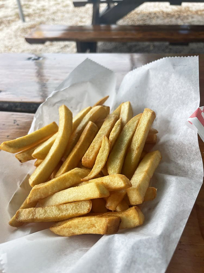 These aren't just fries&mdash;they're golden wands of potato magic. Cut thick enough to actually taste the potato beneath that perfect crisp exterior.