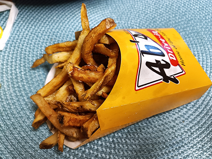 These hand-cut fries aren't just a side dish; they're golden potato perfection worthy of their own spotlight.