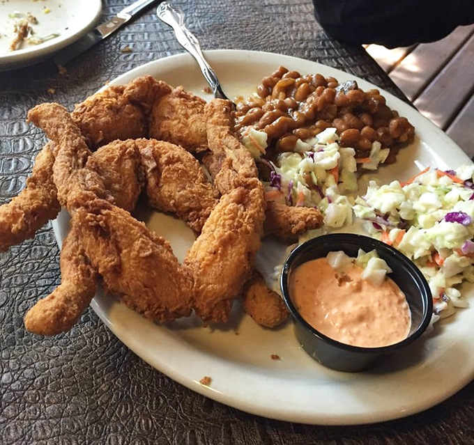 Frog legs that would make Kermit nervous, fried to crispy perfection. Served with classic sides that transport you straight to Southern comfort food heaven.