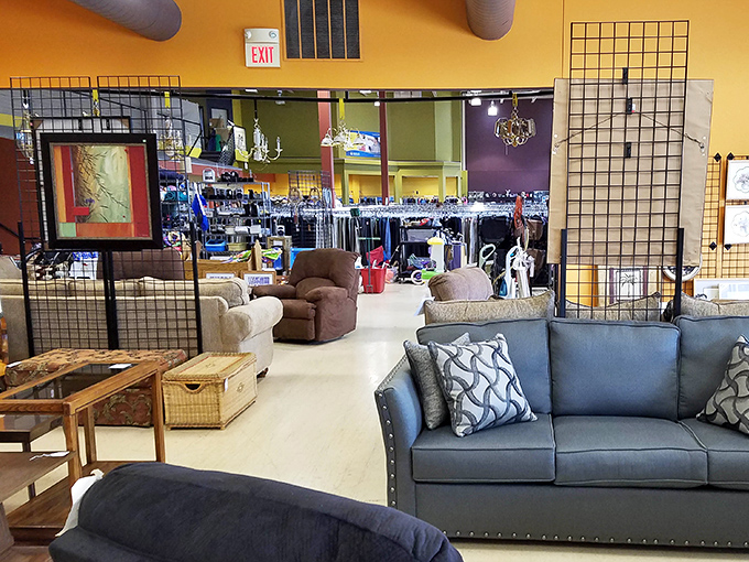 The furniture section showcases sofas with stories to tell and coffee tables just waiting for their second act in your living room.