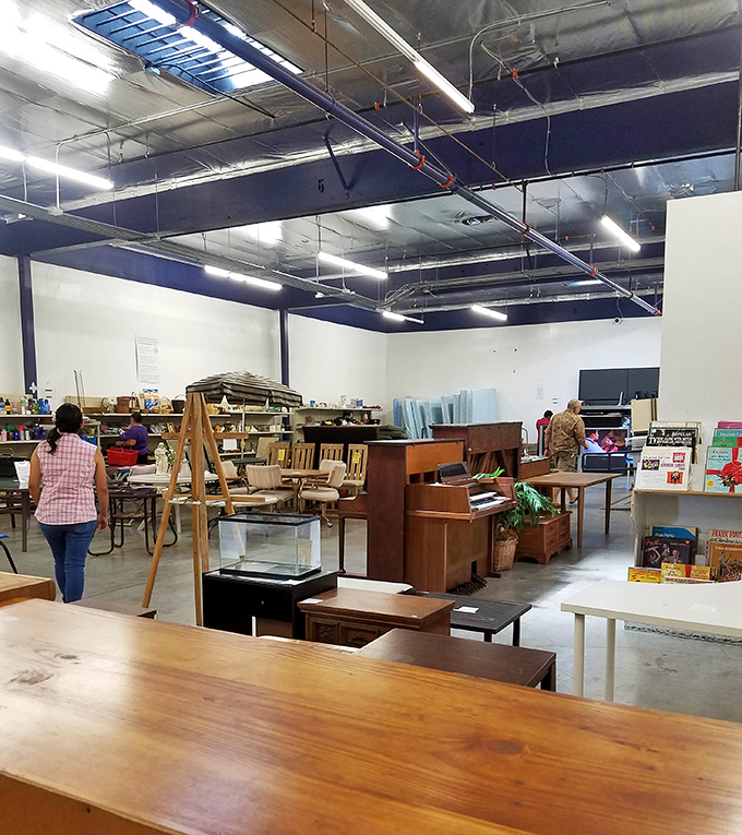 Furniture treasure trove where that perfect mid-century side table meets vintage pianos. One person's castoff becomes another's conversation piece in this wonderland of wood.