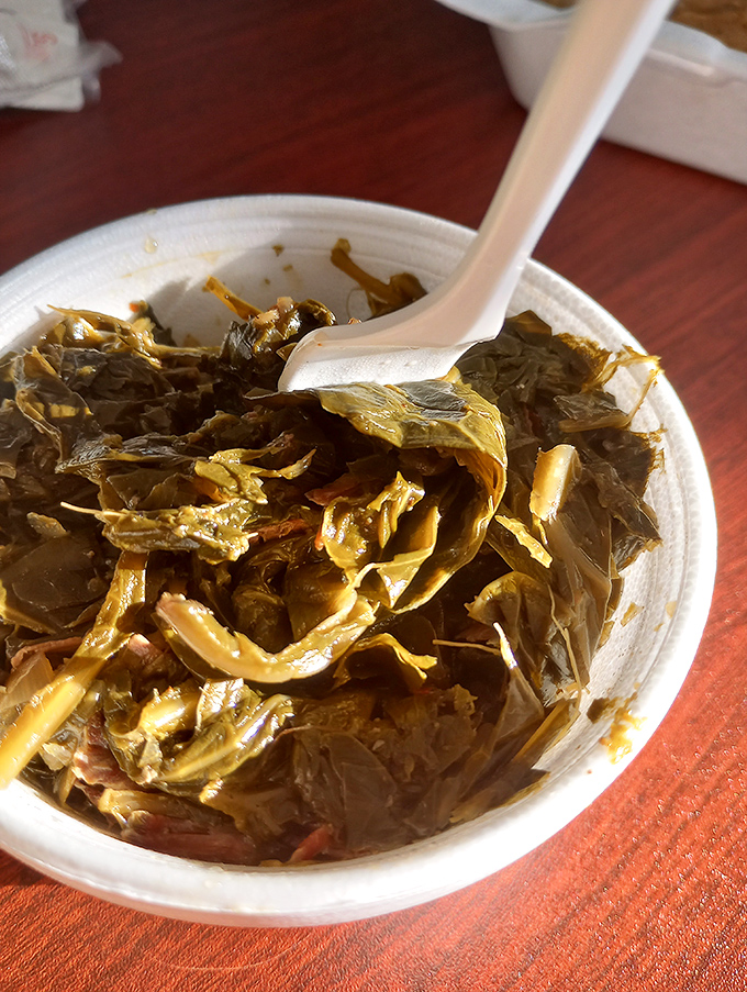 Those green beans aren't just a side dish; they're a masterclass in how vegetables should taste when done right.