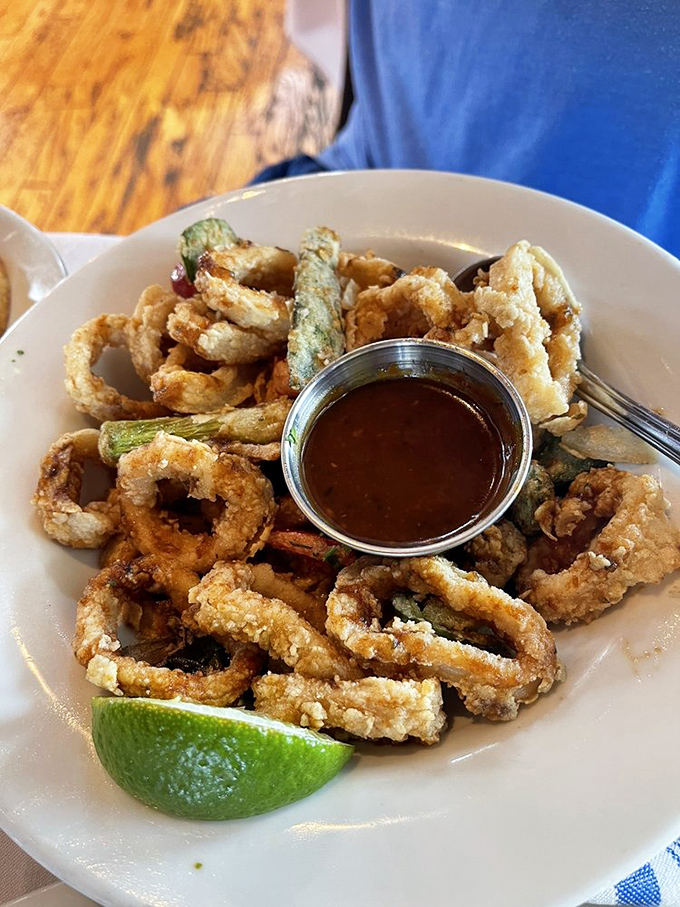 Crispy, tender, and just the right amount of zing &ndash; these calamari rings with their tangy dipping sauce might make you forget you're not actually on a Mediterranean coastline.