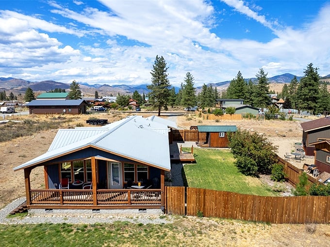 Modern cabins with million-dollar views that make you question every life choice that doesn't involve moving to the Methow Valley immediately.