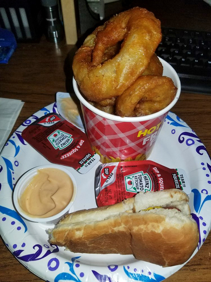 Onion rings and hot dogs&mdash;the dynamic duo of drive-in delights. Simple pleasures that remind us why classics never go out of style.