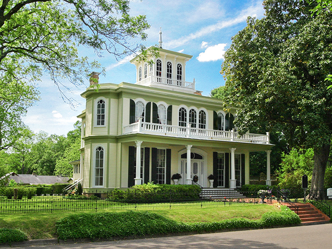 This mint-green Victorian mansion isn't playing around with its architectural details &ndash; it's the House of the Seasons, where every ornate inch screams "photography allowed, touching prohibited."