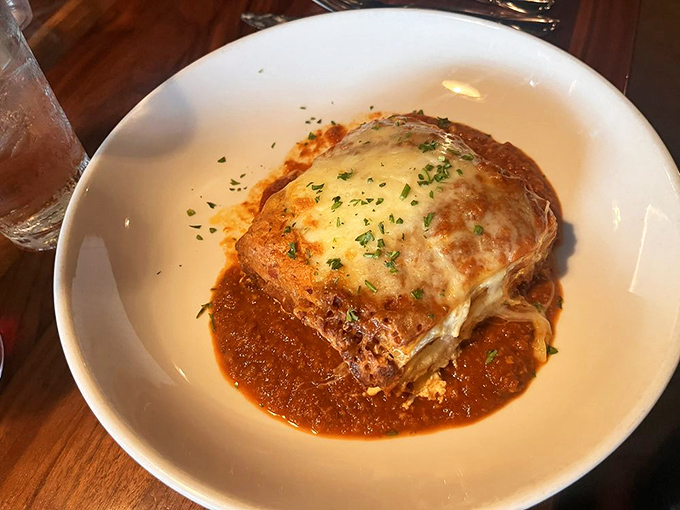 The legendary lasagna&mdash;where layers of pasta, cheese, and sauce unite in perfect harmony like The Three Tenors of Italian cuisine.