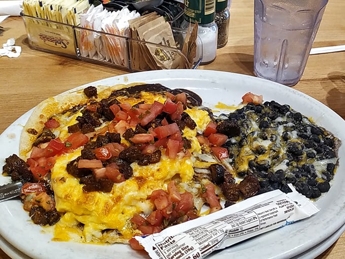 Huevos rancheros that deliver a fiesta of flavors &ndash; where eggs, cheese, beans and fresh salsa come together in perfect harmony.