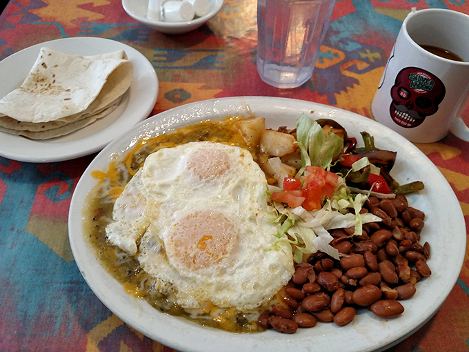 Huevos Rancheros that make breakfast feel like a celebration, complete with beans, tortillas, and perfectly runny eggs.