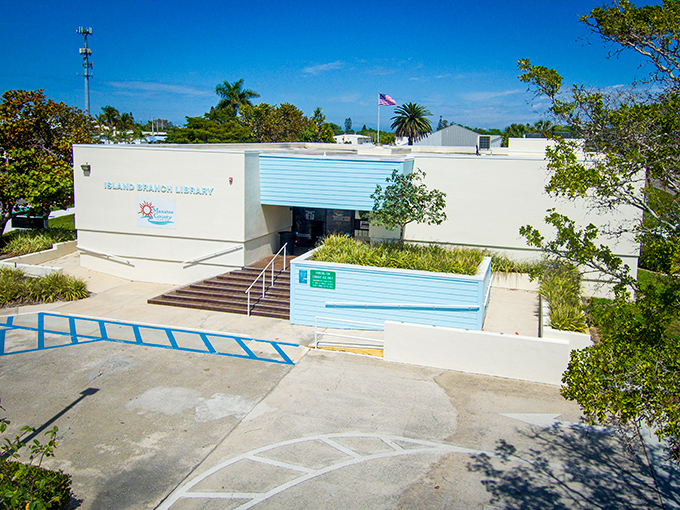 The Island Branch Library &ndash; because even paradise-dwellers need a good beach read and air conditioning when the Florida sun means business.