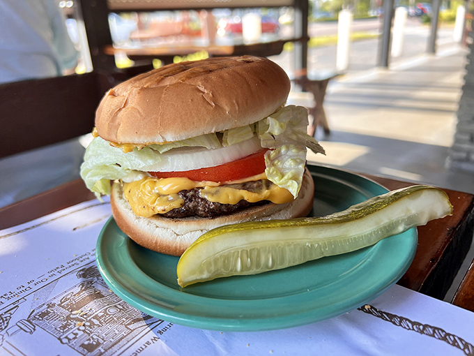 Behold the cheeseburger in paradise&mdash;no frills, no gimmicks, just honest-to-goodness beef with that subtle hint of fish-smoking magic in the background.