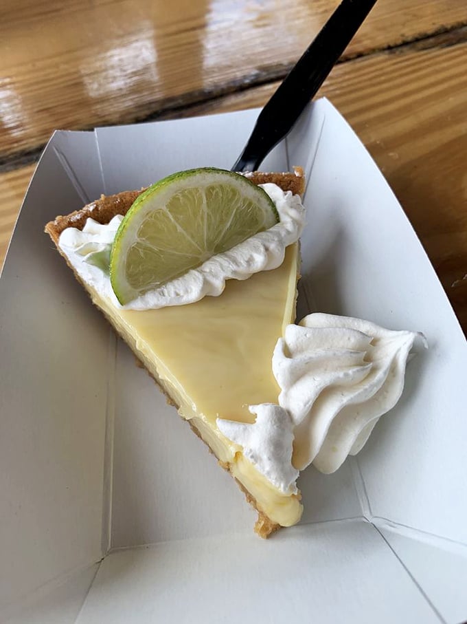 Key lime pie that hits the perfect sweet-tart balance. Florida sunshine transformed into dessert form.