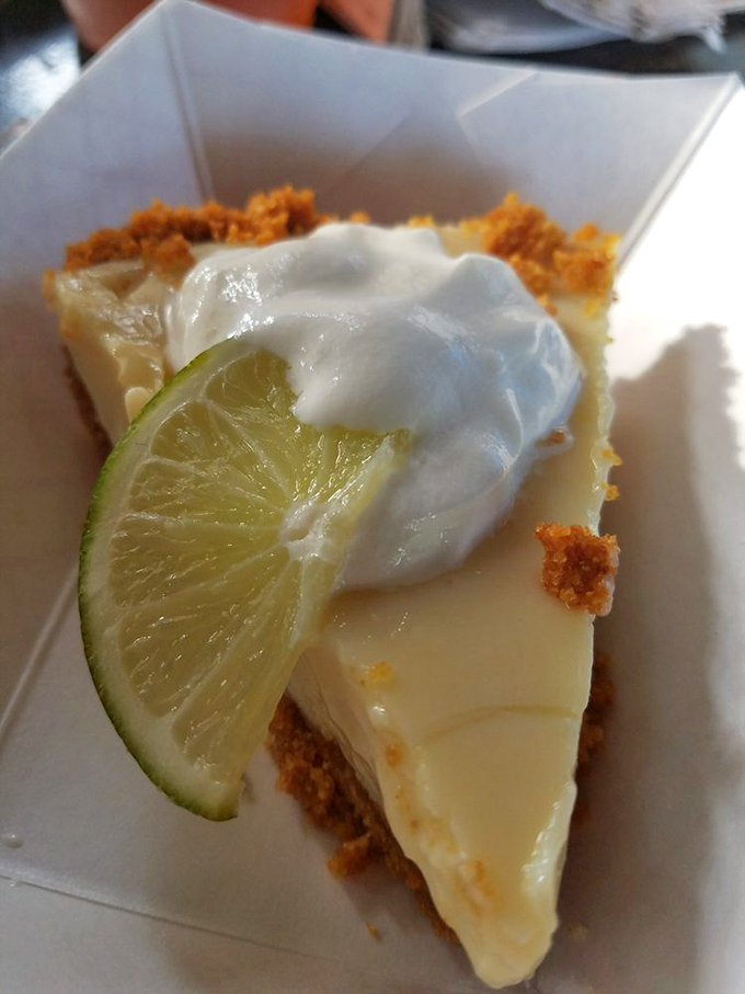 Key lime pie that strikes the perfect balance between tart and sweet—like a tropical vacation that fits on a fork.