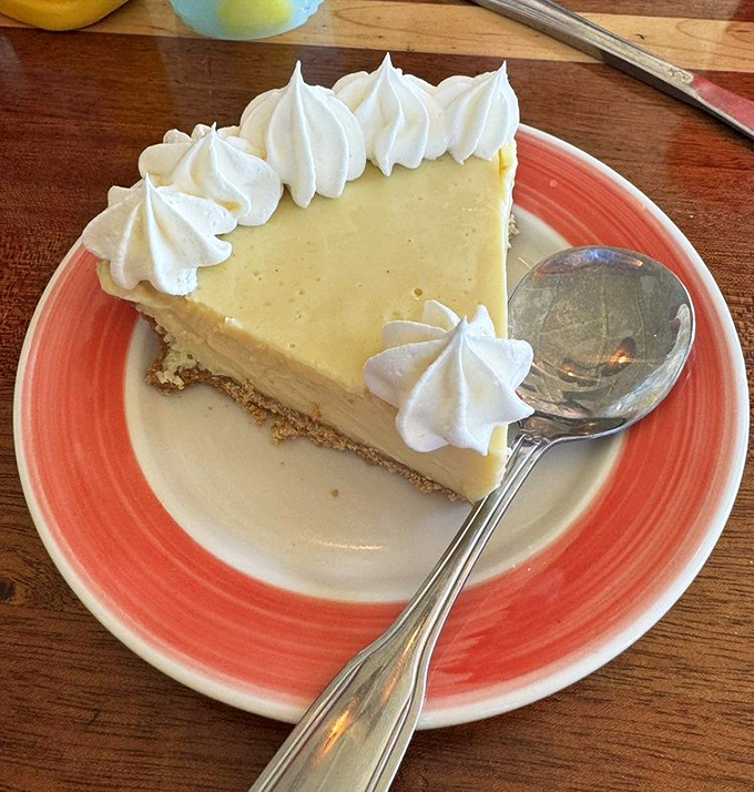 Key lime pie that strikes the perfect balance between tart and sweet&mdash;topped with whipped cream dollops like little meringue clouds.