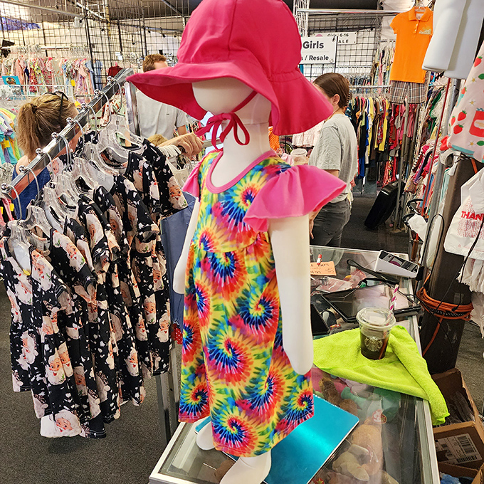 Tiny fashionista alert! From tie-dye dresses to sun hats, the kids' clothing section offers adorable options that are both desert-appropriate and grandparent-approved.