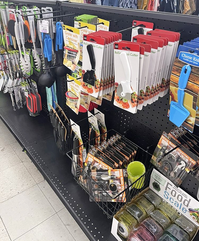 Kitchen gadget heaven! Those pizza cutters and spatulas aren't just tools—they're the supporting cast in your next culinary adventure.