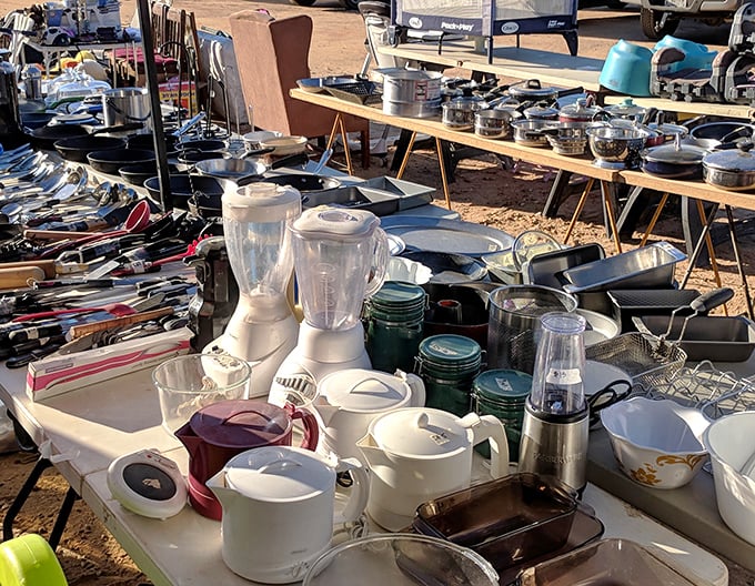 Kitchen gadget heaven! From blenders to cast iron, these culinary tools await their chance to create someone's next family dinner.
