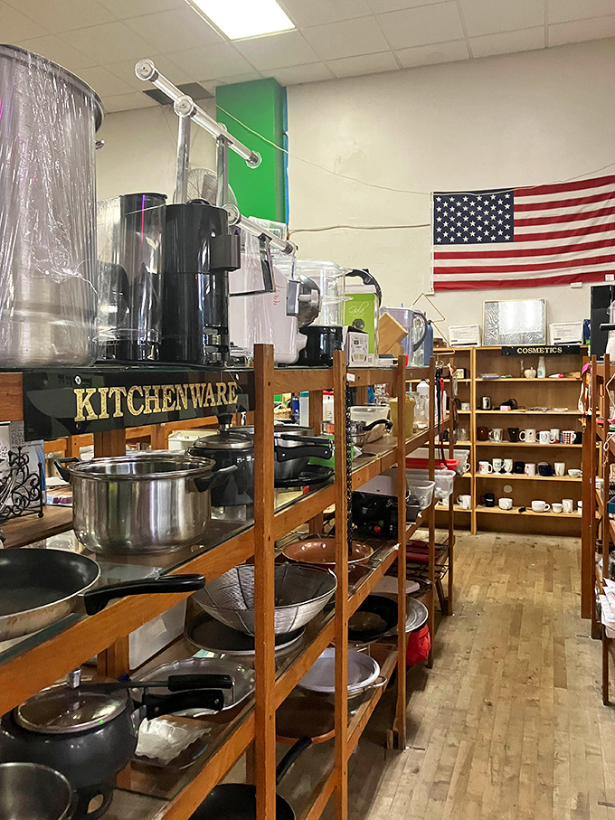 The kitchenware section could outfit a small restaurant, with enough pots, pans and gadgets to make Julia Child do a double-take.