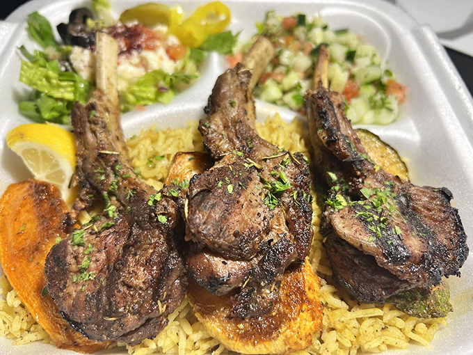 Those lamb chops aren't playing around—they're grilled to perfection and ready to prove why lamb deserves more respect in America.
