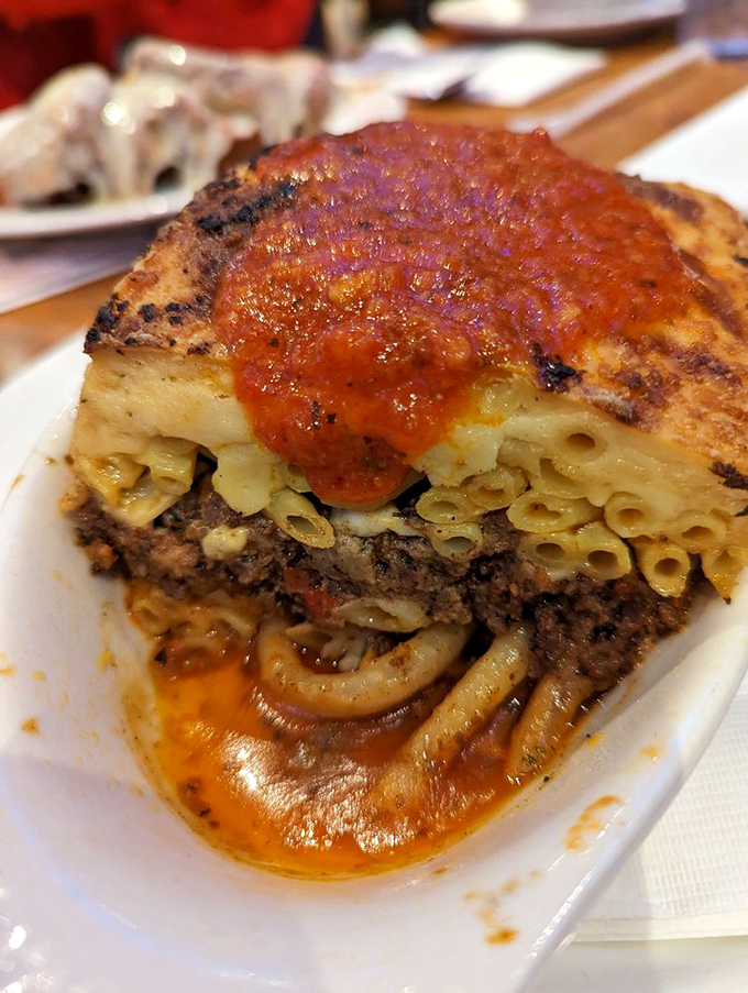 This isn't just pasta&mdash;it's an architectural masterpiece of layered comfort. The pasta-to-sauce ratio would make any Italian grandmother nod in approval.