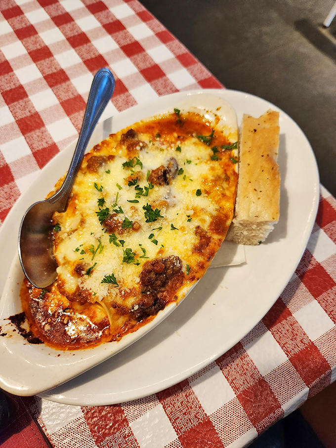 Bubbling baked pasta that makes you want to cancel all afternoon plans in favor of a proper food coma.