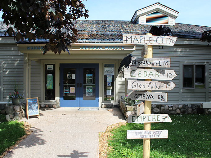 This charming visitor center serves as Leland's compass, pointing travelers toward local treasures with rustic signs that scream "adventure awaits!"