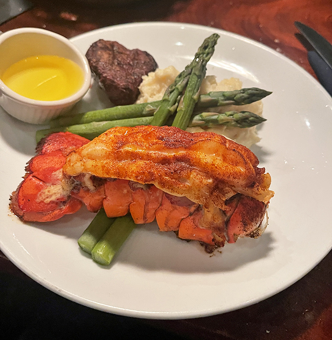 The surf and turf that launched a thousand date nights &ndash; a perfectly cooked lobster tail alongside filet mignon is romance on a plate.