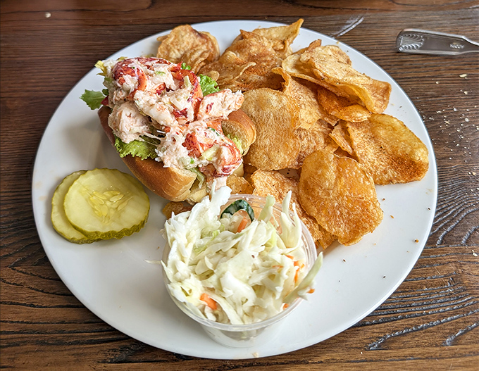 The lobster roll that launched a thousand road trips. Simple math: toasted bun + fresh lobster + minimal fuss = summer perfection.