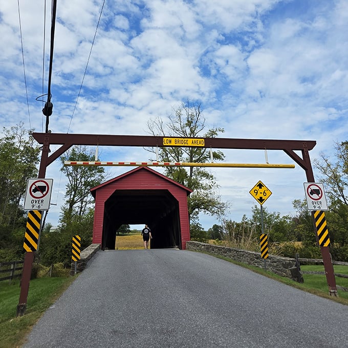 Fair warning: this isn't the place for your monster truck. The height restriction ensures this historic treasure stays standing for future generations.