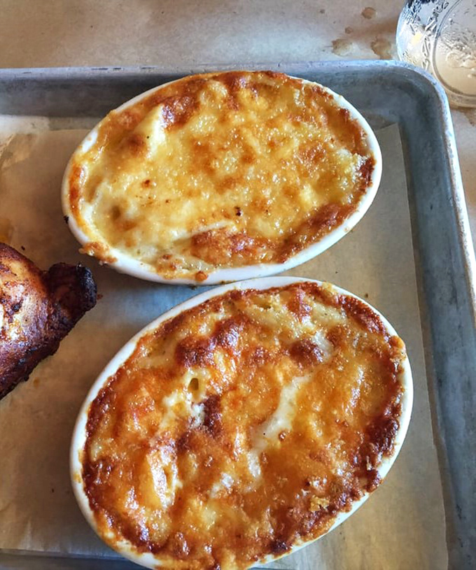 Mac and cheese elevated to art form&mdash;golden, bubbling perfection that makes you wonder if you've been eating the wrong version your entire life.
