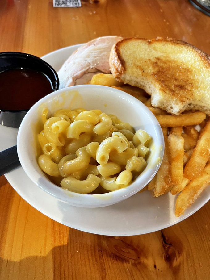Mac and cheese that doesn't pretend to be sophisticated &ndash; just gloriously comforting, like a warm hug on a cold Wyoming day.