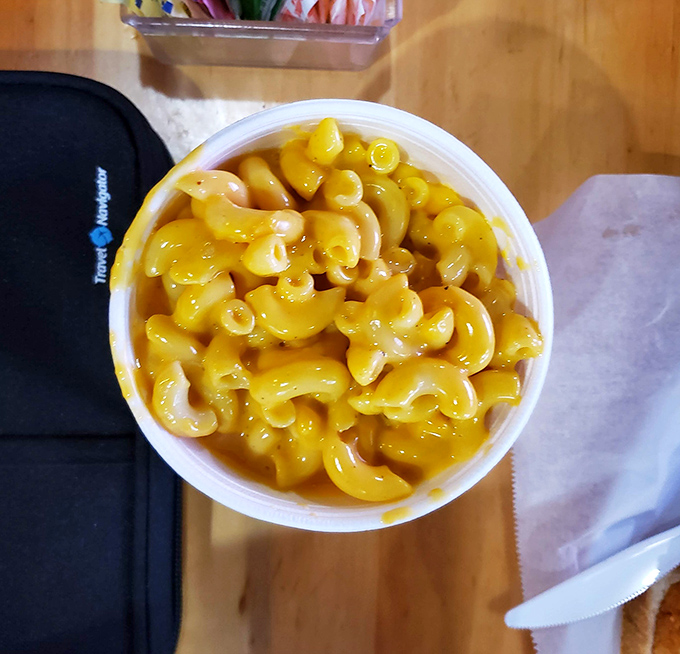 Mac and cheese isn't just a side&mdash;it's tactical equipment for your hot chicken adventure, offering creamy respite between bites of Nashville's favorite form of delicious punishment.
