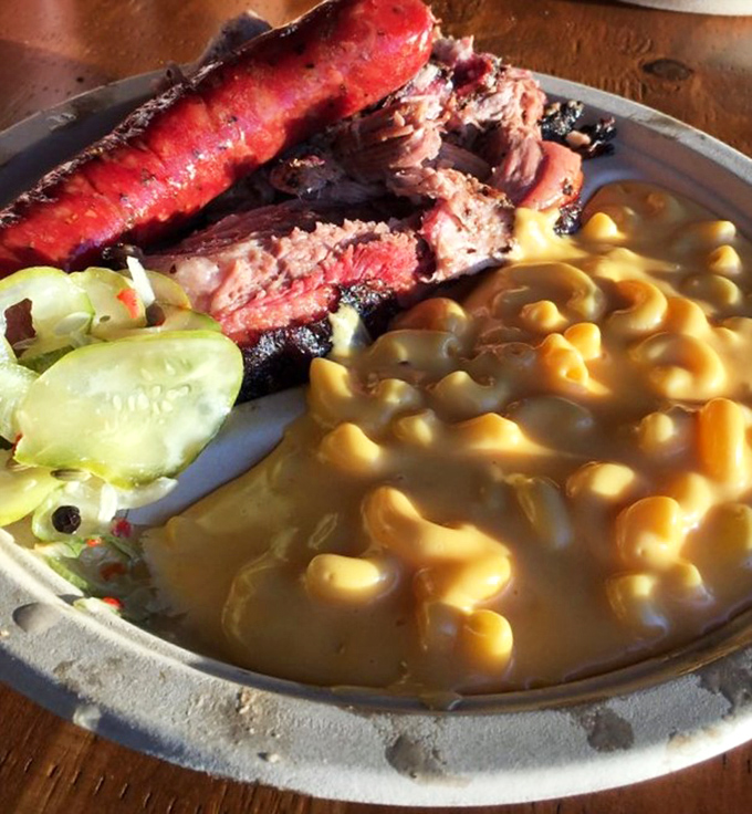 When ribs, mac and cheese, and pickles share a plate, it's not just lunch &ndash; it's a committee meeting where everyone actually agrees on something.