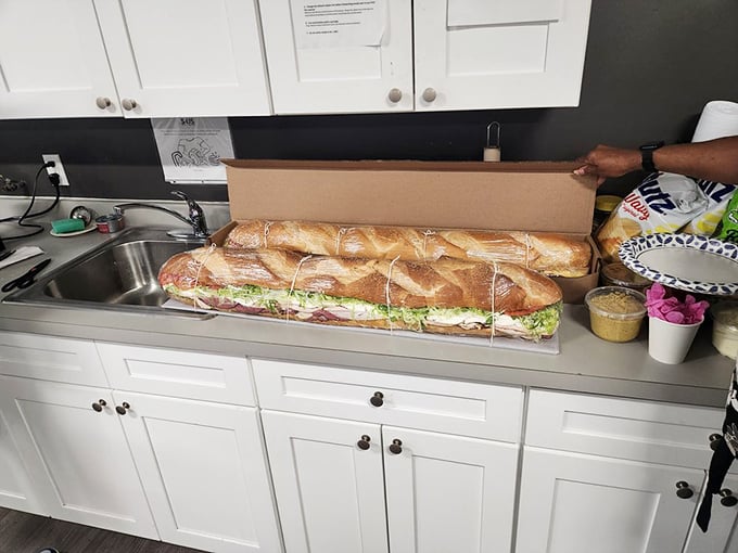 Someone call the Guinness Book—this sandwich is so massive it needs its own zip code and possibly representation in Congress.