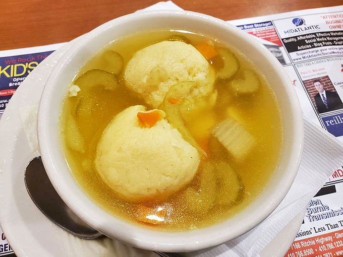 Matzo ball soup that could heal whatever ails you &ndash; golden broth cradling dumplings so light they practically float to your spoon.