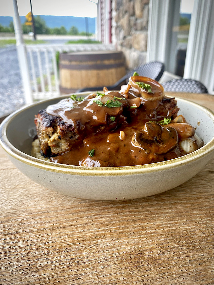 This isn't your grandmother's meatloaf (unless your grandmother was secretly a gourmet chef with a mushroom obsession).