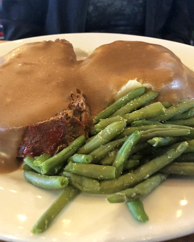 Meatloaf and green beans&mdash;proof that some comfort food combinations are timeless for good reason.