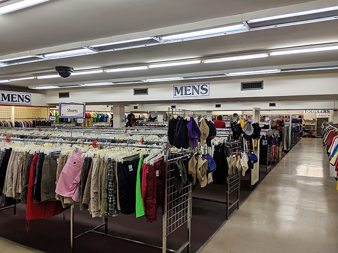 The men's department offers everything from business casual to weekend wear. That lime green shirt? Someone's about to make it the star of their wardrobe.