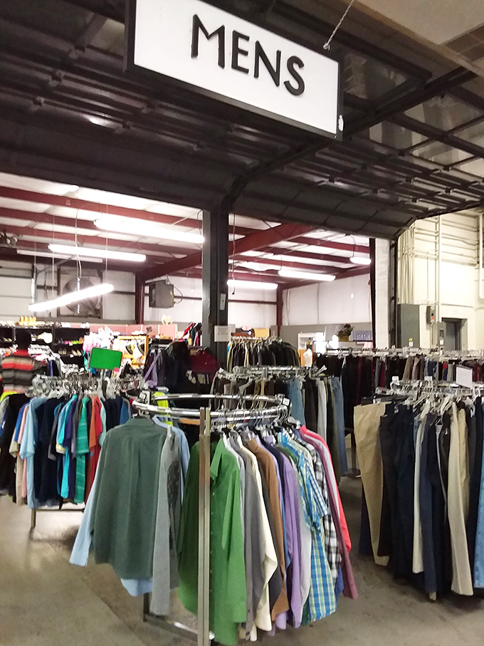 Men's department: where yesterday's Brooks Brothers meets tomorrow's hipster fashion statement. That green button-down is calling my name!