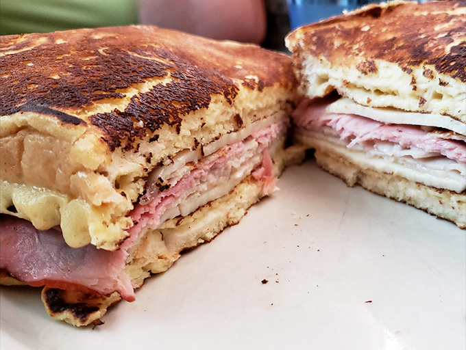 The Monte Cristo sandwich: where breakfast and lunch perform a delicious tango of sweet and savory that would make Fred and Ginger jealous.