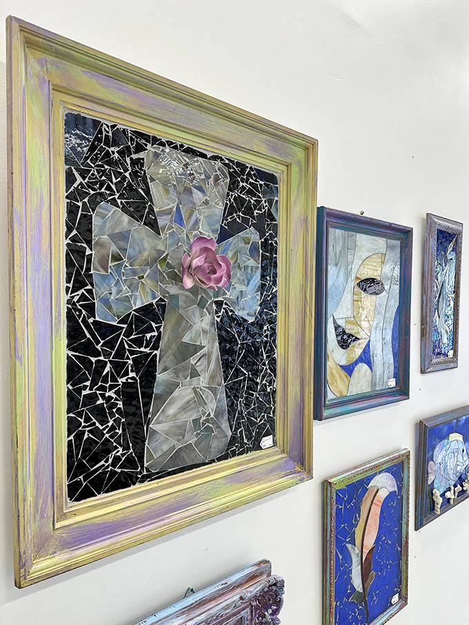 Mosaic masterpieces catch light and imagination equally, showcasing craftsmanship that turns broken pieces into something whole and beautiful again.