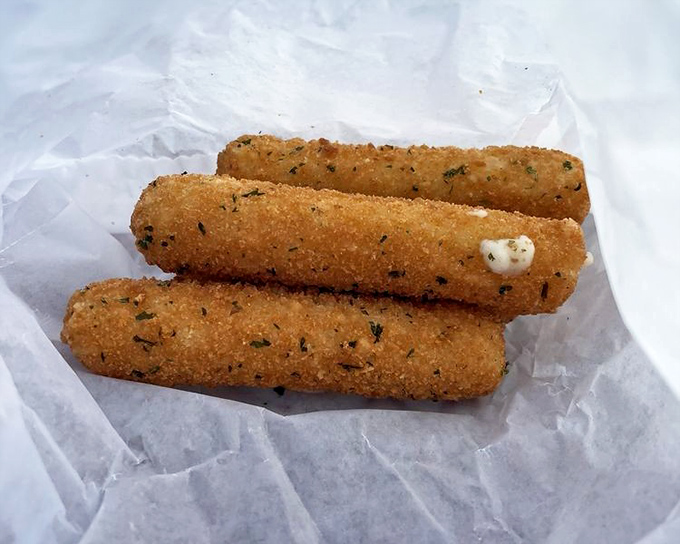 Stretchy, gooey, and perfectly golden &ndash; these mozzarella sticks make the phrase "cheese pull" sound like poetry.